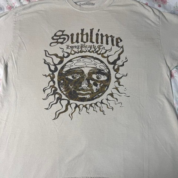 Shirts | Sublime Band Tshirt Large Beige Sun Graphic Vintage Style ...